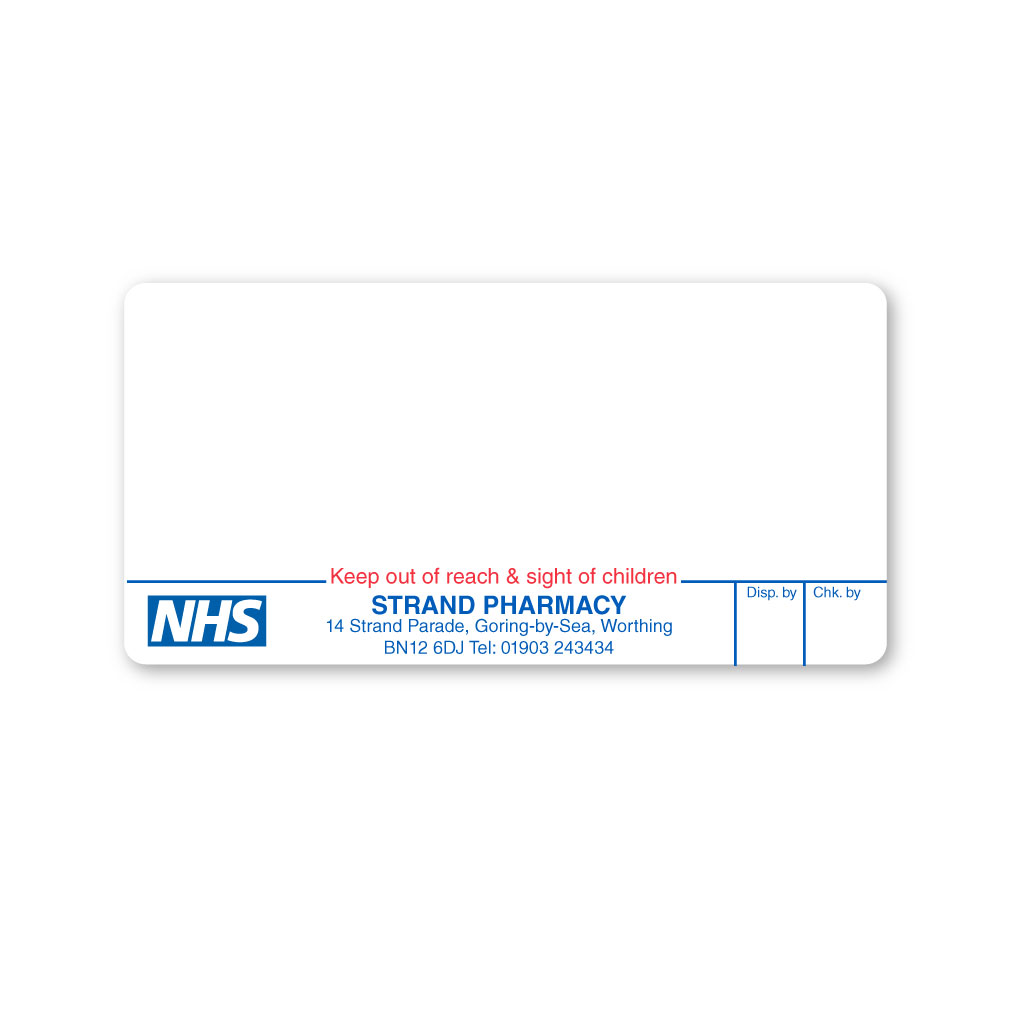Strand Pharmacy Labels | EMT Healthcare