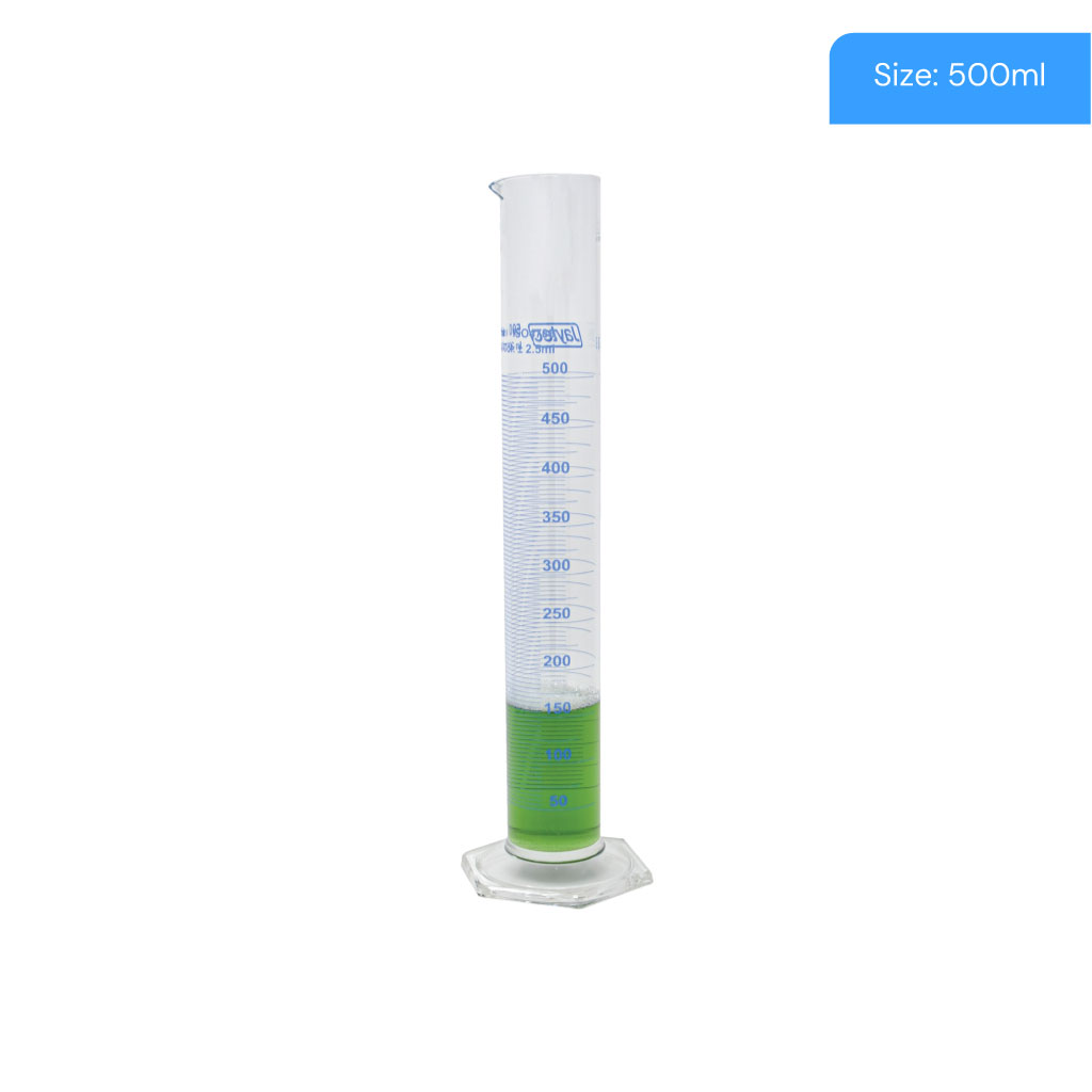 Graduated Straight Glass Measure 500ml | EMT Healthcare